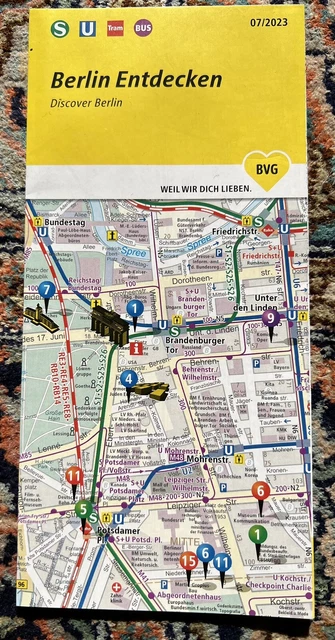AKTUELL!!! BERLIN BVG ÖPNV Liniennetze Stadtplan City Map Tram Bahn Bus ...