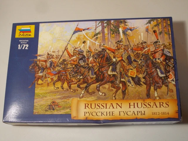 ZVEZDA 8055 - NAPOLEONIC RUSSIAN HUSSARS 1/72 Scale figures set sealed ...