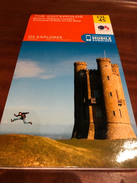 CARTE ORDNANCE SURVEY Explorer OL45 Cotswolds avec code d'application ...