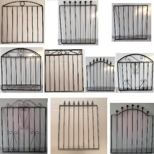 METAL GARDEN GATE Black Wrought Iron Small Gates Modern Wall Steel 11 ...
