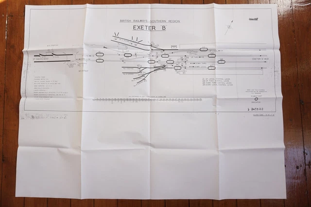 EXETER B SIGNALLING Signal Box Sidings Railway Plan Diagram Southern ...
