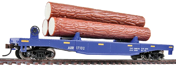 SPUR H0 - Walthers Log Dump Car mit Baumstämmen Alaska Railroad - 1770 ...