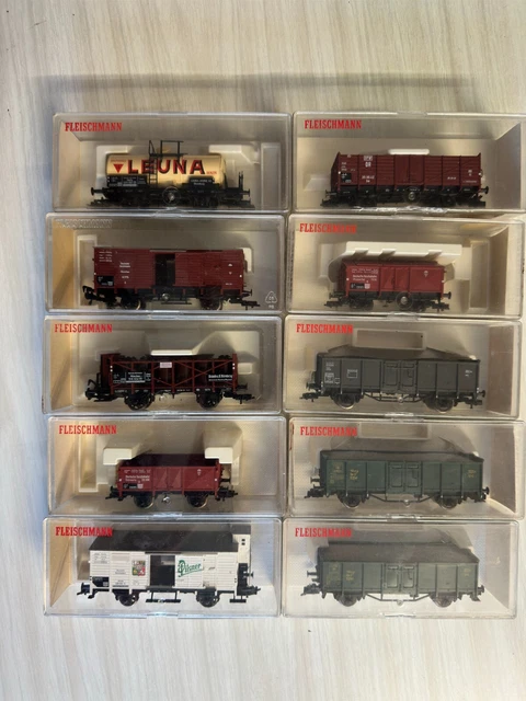 LOT DE 10 wagons de marchandises, HO, Fleischmann EUR 80,00 - PicClick FR