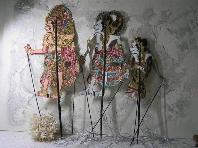 OLD ROD DOLLS Wayang Kulit Indonesia Shadow Figures Figure Theatre ...