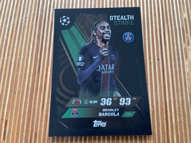 TOPPS MATCH ATTAX 25/26 Bradley Barcola - Stealth Strike Karte EUR 1,00 ...