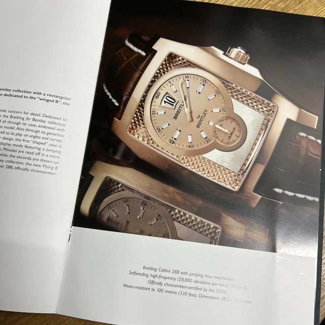 VINTAGE BENTLEY BREITLING Flying B Watch Catalogue; Unused £19.95 ...