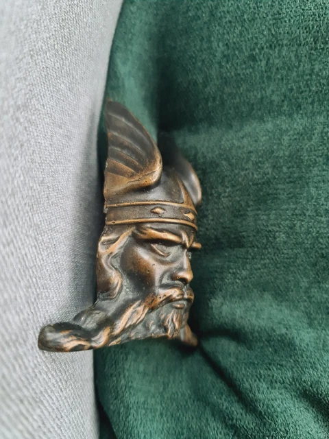 CLASSIC CAR VIKING Odin HEAD BONNET MASCOT Bronz BADGE Limited Edition ...