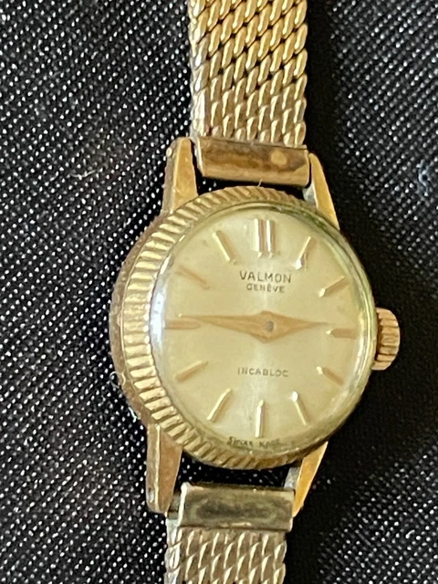 ANCIENNE MONTRE SUISSE femme VALMON - GENEVE - Fonctionne - Diam : 16mm ...