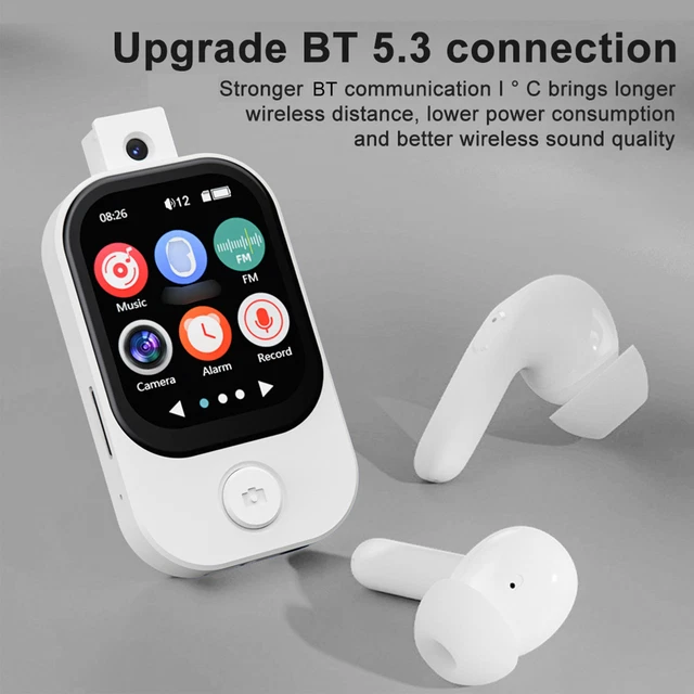 8GB WHITE MP3 Music Player With Camera 2.01in Touchscreen Metal Frame ...