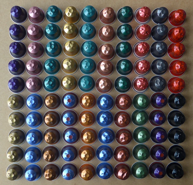 100 NESPRESSO KAPSELN zum Basteln, leer und gereinigt, 20 Farben EUR 9,00 - PicClick DE