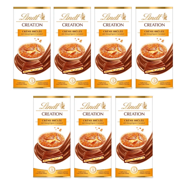 LINDT CREATION CREAM Brulee With Knusprigem Caramel 150g 7er Pack £26. ...