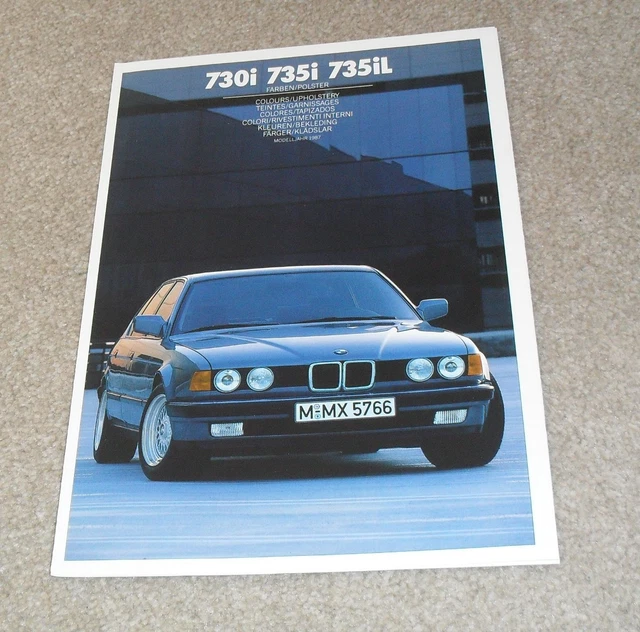 BMW 7 SERIES E32 Interior & Exterior Colour Brochure 1986 - 730i 735i 735iL £4.95 - PicClick UK