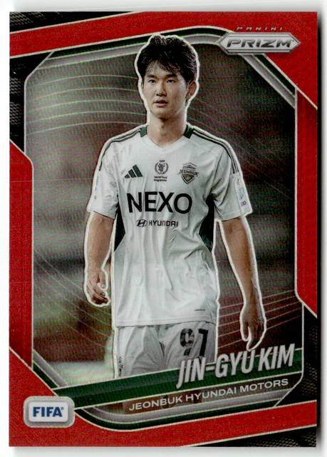 PANINI PRIZM FIFA 2025-26 Tarjeta No. 201 Jin-Gyu Kim Red Prizm 10/149 ...