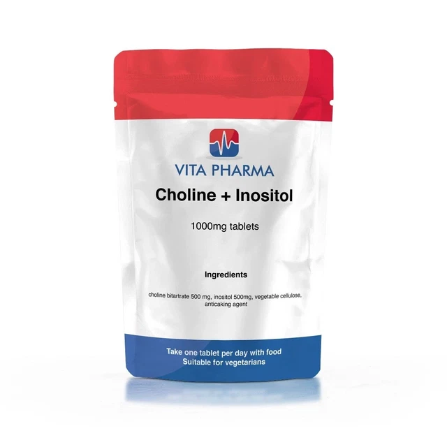 VITA PHARMA CHOLINE & Inositol 1000mg Tablets | Liver & Cognitive ...