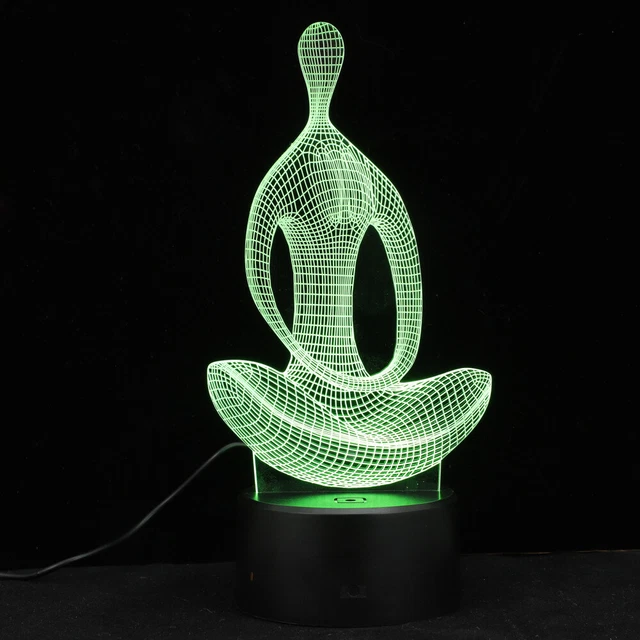 NIGHT LIGHT TOUCH LED Optical Illusion Desk Lamp 3d Illussion £13.45 ...