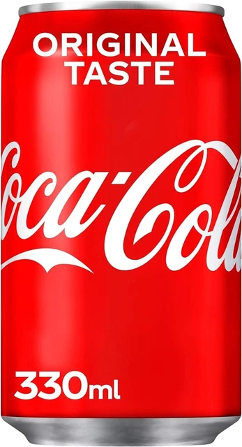 COCA COLA ORIGINAL Taste Coke 330 ml Pack of 24 Cans Fizzy Soft Drink Full Case £18.04 - PicClick UK