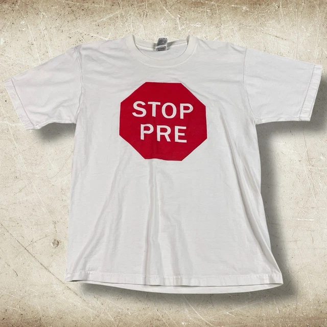 VINTAGE STOP PRE 90s Nike Running Steve Prefontaine Large Promo T Shirt ...