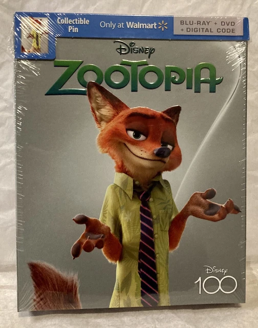 ZOOTOPIA (BLU-RAY/DVD, 2023) NEW disney 100 collectors edition pin ...