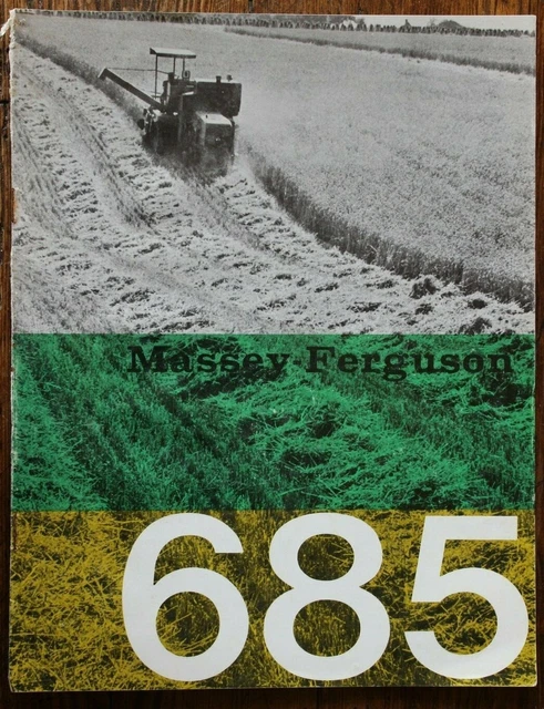 PROSPECTUS BROCHURE MOISSONNEUSE Batteuse Massey Ferguson 685 traktor Tracteur EUR 24,99 ...