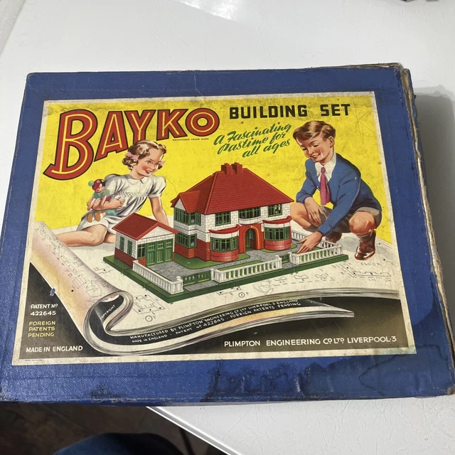 VINTAGE BAYKO BUILDING Construction Set 0 - Patent No. 422645 Complete ...