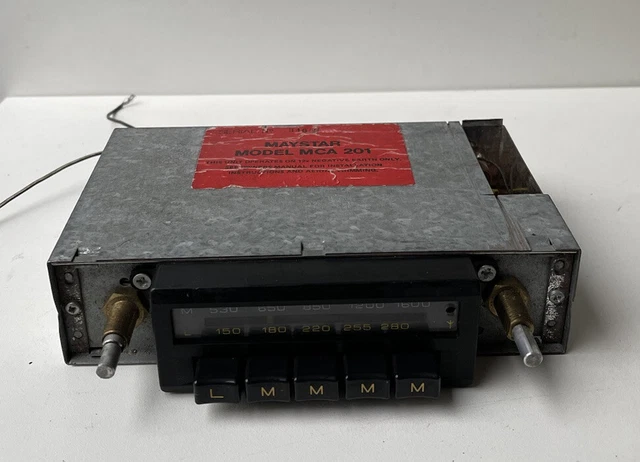 VINTAGE BLACK MAYSTAR model MCA 201 Car stereo Classic L/M wave Retro ...