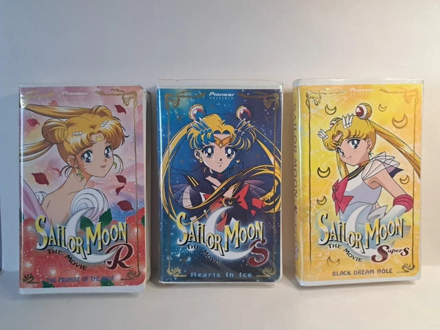 SAILOR MOON THE Movie Box Set Trilogy VHS, Sailor Moon R, S, Super S ...