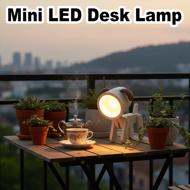 CUTE PUPPY LED Night Light Eye Care LED Technology Warm Glow Study Lamp ...