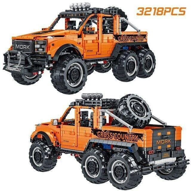 BUILDING BLOCKS SET MOC Off-Road Car 6X6 Mountain Truck Brick Model ...