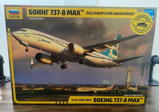 ZVEZDA CIVIL AIRLINER Boeing 737-8 MAX Model Kit 1/144 Scale #7026 EUR ...