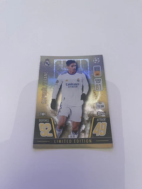 MATCH ATTAX 2021/22 21/22 LE25 Raphael Varane Limited Edition Card NEW ...