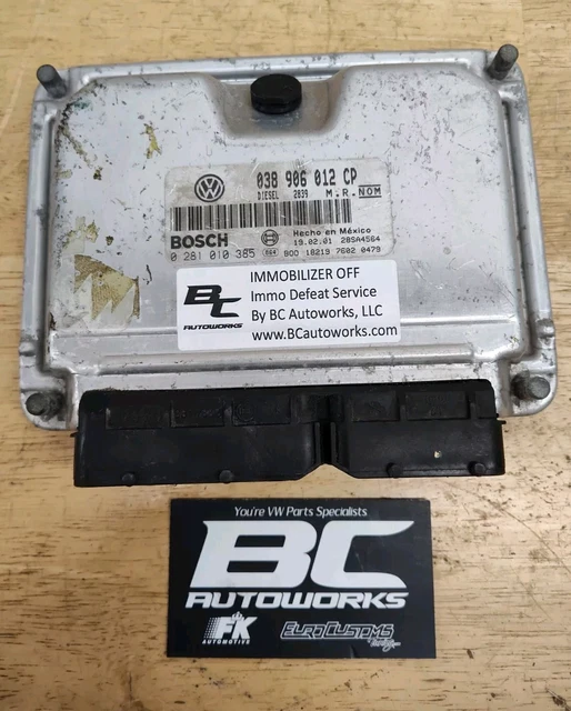 PROGRAMMED VW 2001 Jetta Golf ALH TDI ECM ECU Computer 038 906 012 CP ...