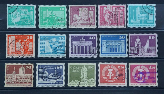 BRIEFMARKEN DDR - BAUWERKE Dauerserie -großes Format EUR 1,00 - PicClick DE