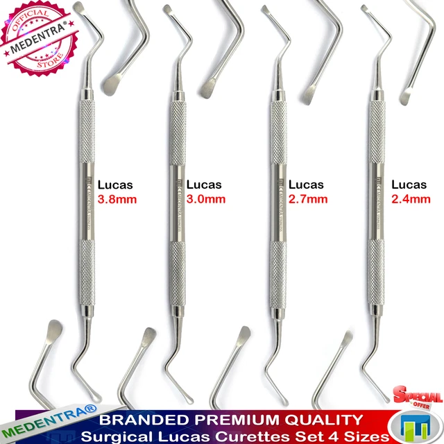 LUCAS SURGICAL CURETTES for Curettage, Tartar Removal Debridement of ...