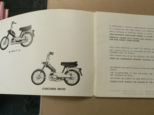 GARELLI 50 CC Bimatic And Concorde Matic Moped Spare Parts List 1977 ...