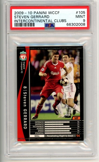 PSA 9 GIAPPONESE Steven Gerrard Liverpool England Panini Wccf #105 2009-10106 EUR 5,98 - PicClick IT