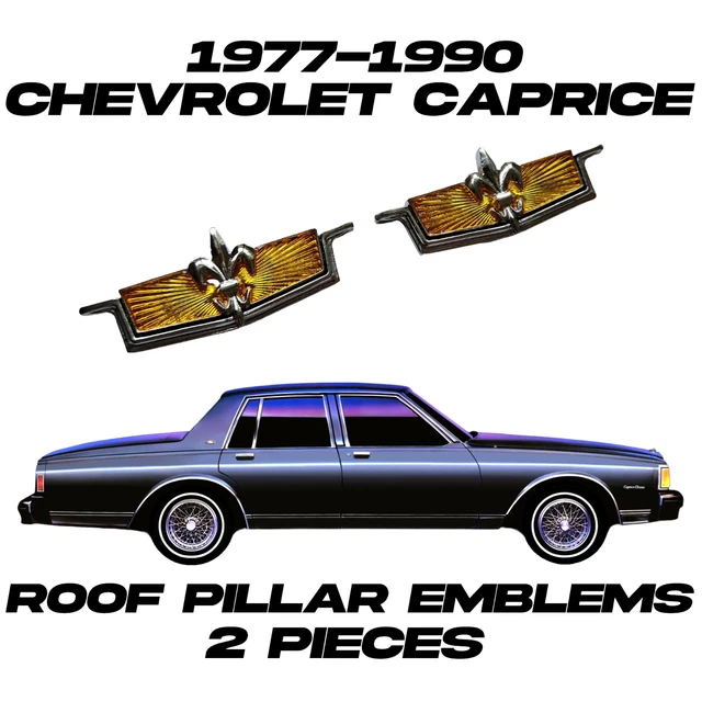 CHEVROLET CAPRICE, CAPRICE CLASSIC, BROUGHAM EMBLEM SET BRAND 2pcs 9 ...