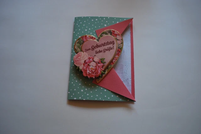 GEBURTSTAGSKARTE GLÜCKWUNSCHKARTE - handgemacht -Sammeln spart Porto EUR 1,20 - PicClick DE