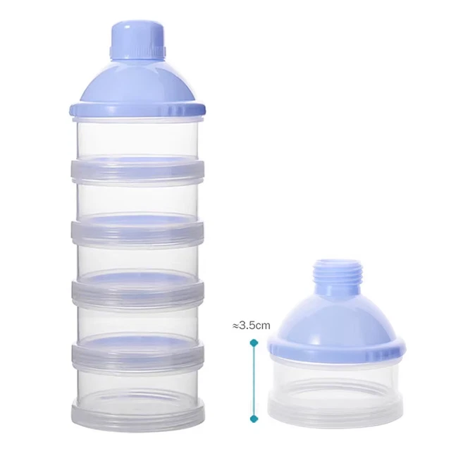 5 GRID PORTABLE Milk Powder Formula Dispenser Infant Kids Feeding Boxes ...