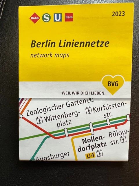 BERLIN BVG ÖPNV Liniennetz Network maps Straßenbahn Tram S-/U-Bahn für ...