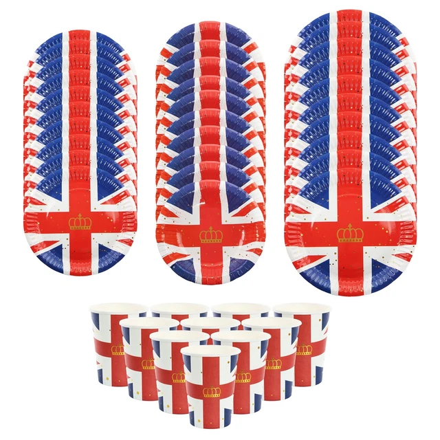 VE DAY 2025 Party Set Union Jack Plates Bowls Cups Street Party Party ...