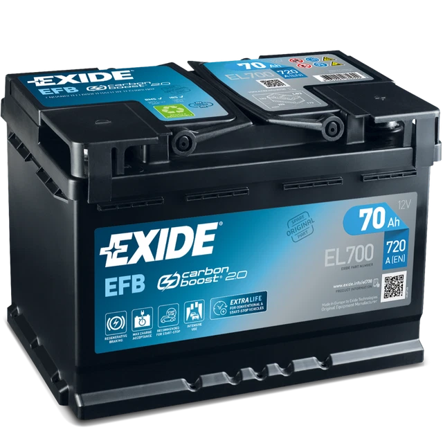 EXIDE EL700 EFB Car Battery 70Ah Start Stop Battery 12V B13 Starter ...