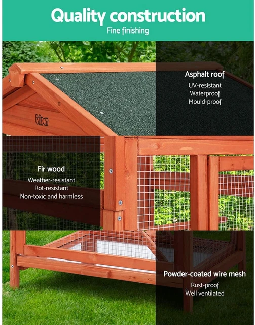 BIRD CAGE WOODEN Large Pet Cages, Aviary Hutch Budgie Parrot Stand Toy ...