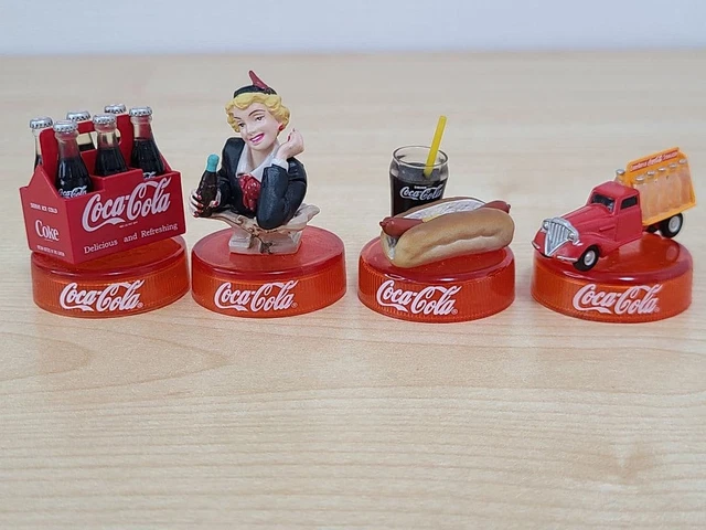 KAIYODO COCA COLA Bottle Cap Figure Collection 4 Piece Set Miniatures 3 ...