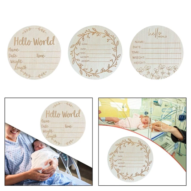 NEWBORN ANNOUNCEMENT SIGN, Baby Birth Name Tags, Party Supplies, Photo ...