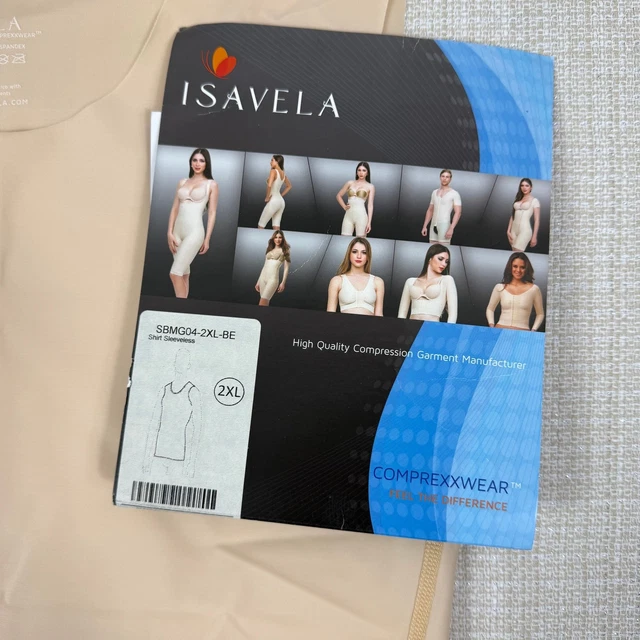 ISAVELA 2XL COMPRESSION Sleeveless Comprexxwear Tank No Zipper SBMG04 ...