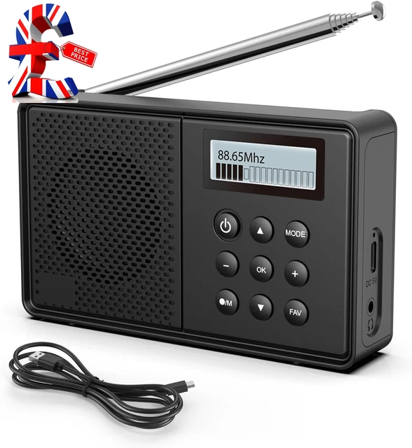 DAB RADIO WITH 40 Presets Stations, DAB Radio with Bluetooth ...