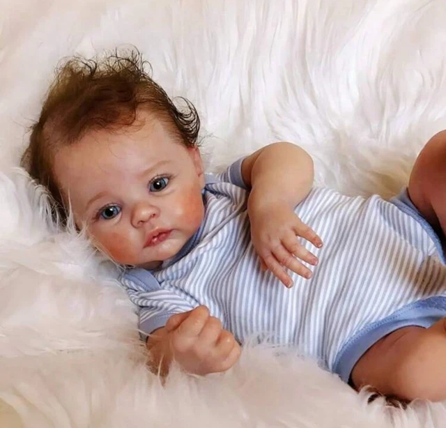 POUPÉE REBORN FILLE Baby Poupée Bébé Nouveau-né Réaliste Yeux Bleus 50cm EUR 95,00 - PicClick FR