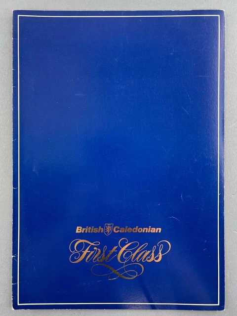 BRITISH CALEDONIAN VINTAGE First Class Airline Menu New York - London ...