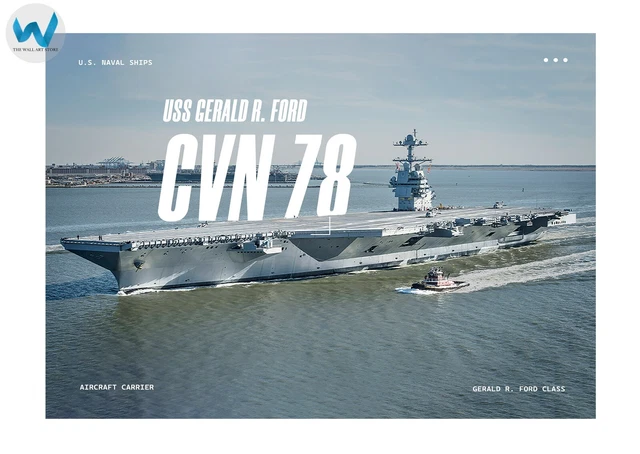 AFFICHE USS GERALD R. Ford CVN 78 - Naval Ships Aircraft Carrier ...
