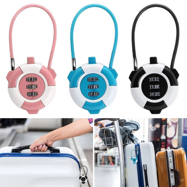ANTI-THEFT LUGGAGE COMBINATION Lock Cartoon Password Lock Wire Padlocks ...